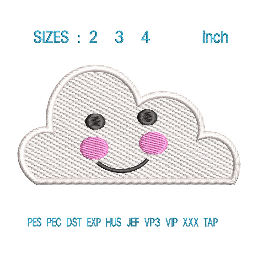 Cloud Embroidery Design, Cloud Embroidery Machine, Embroidery Clouds ...
