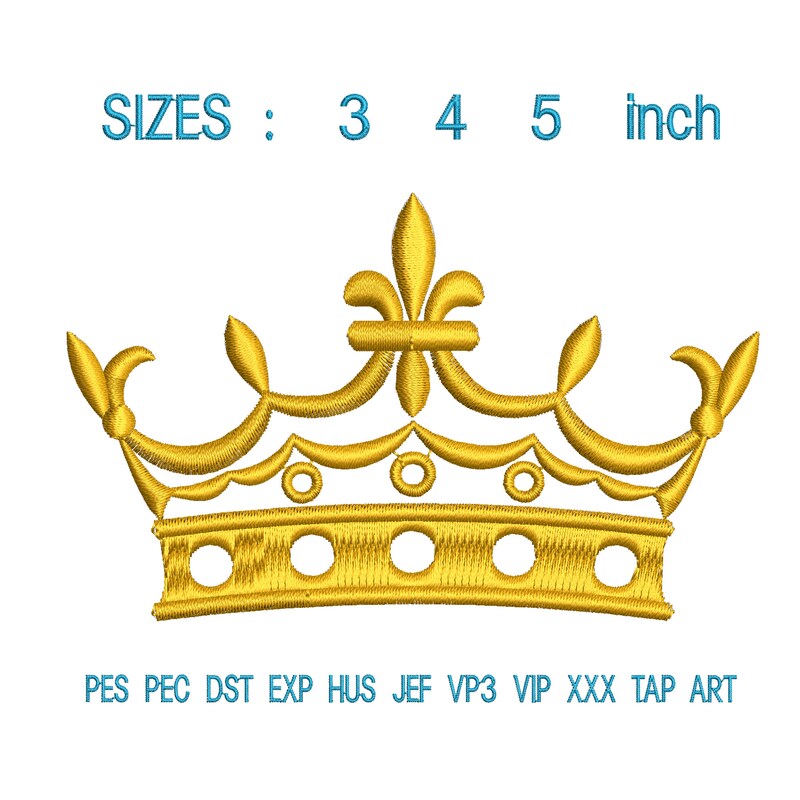 Crown Embroidery Pattern - Etsy