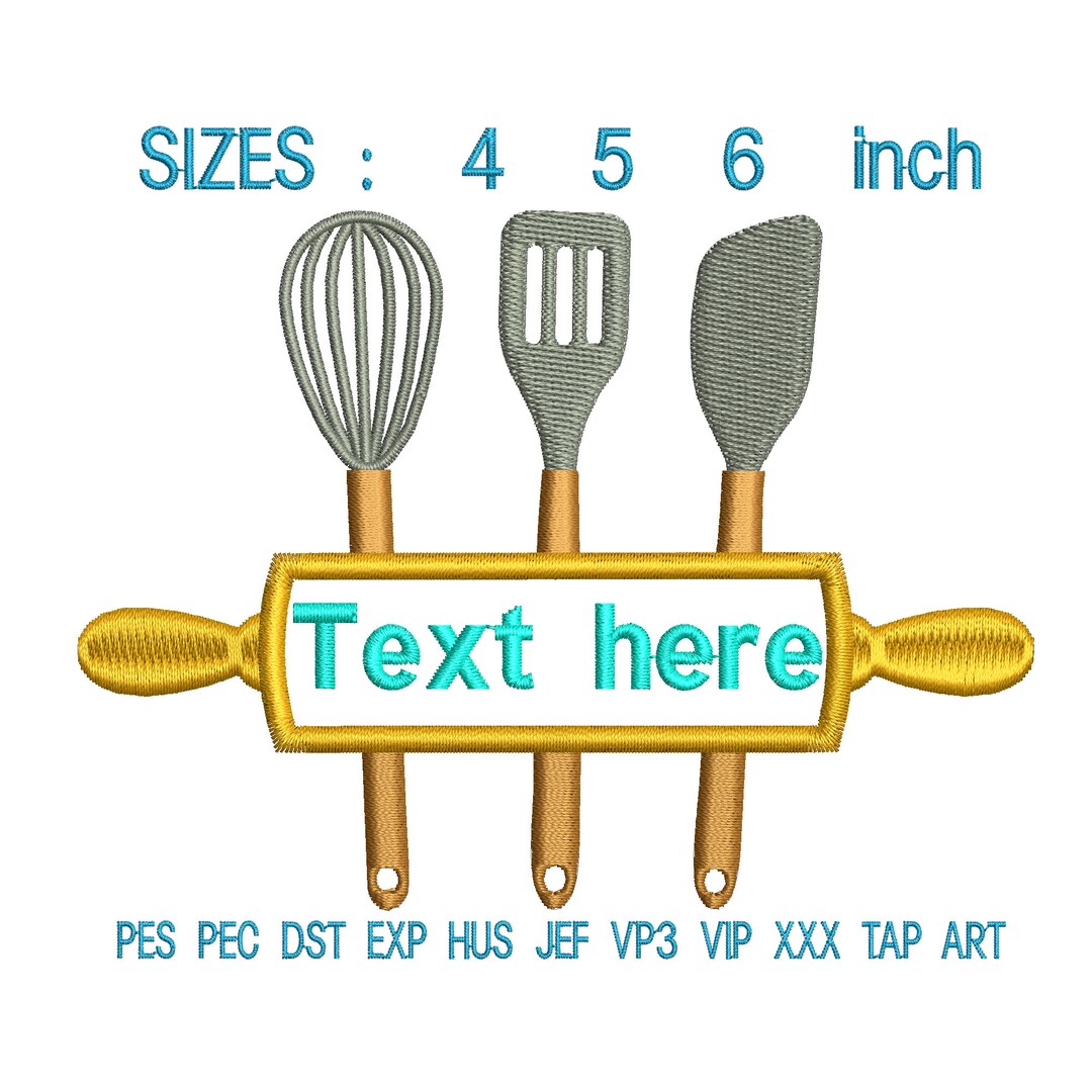 Roller Embroidery Design, Kitchen Embroidery Design, Kitchen Gifts ...