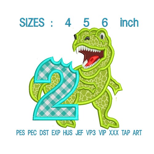 T-rex Applique Embroidery Design Dino Rex Applique Embroidery - Etsy