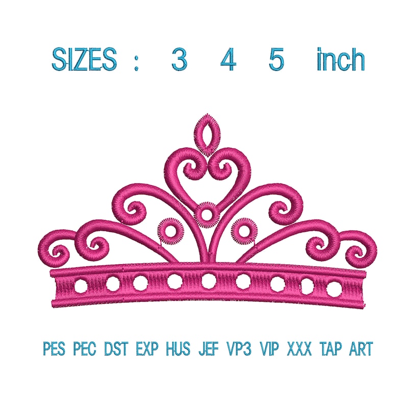 Crown Embroidery Design Crown Embroidery Machine Embroidery - Etsy