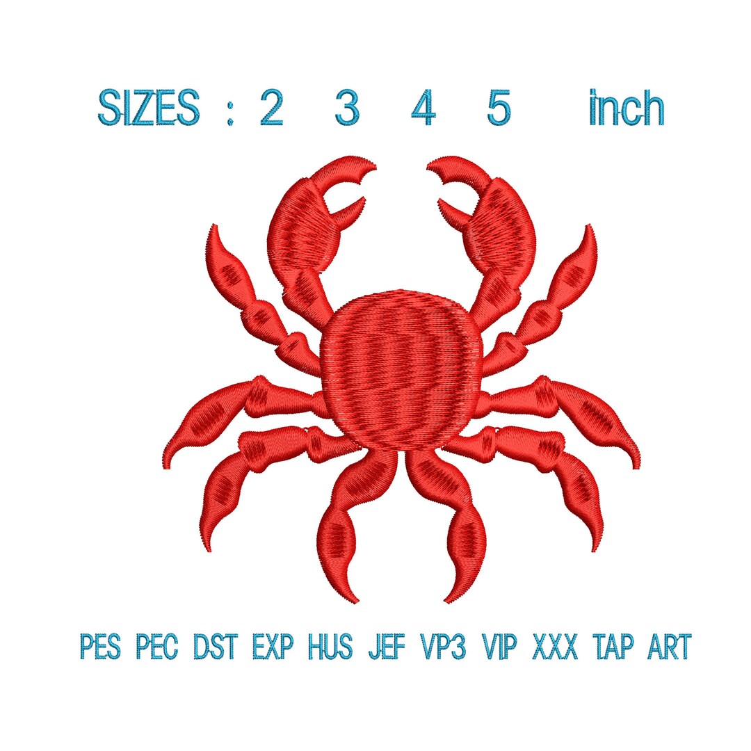 Crab Embroidery Design, Crab Embroidery Designs , Embroidery Crab, Crab ...