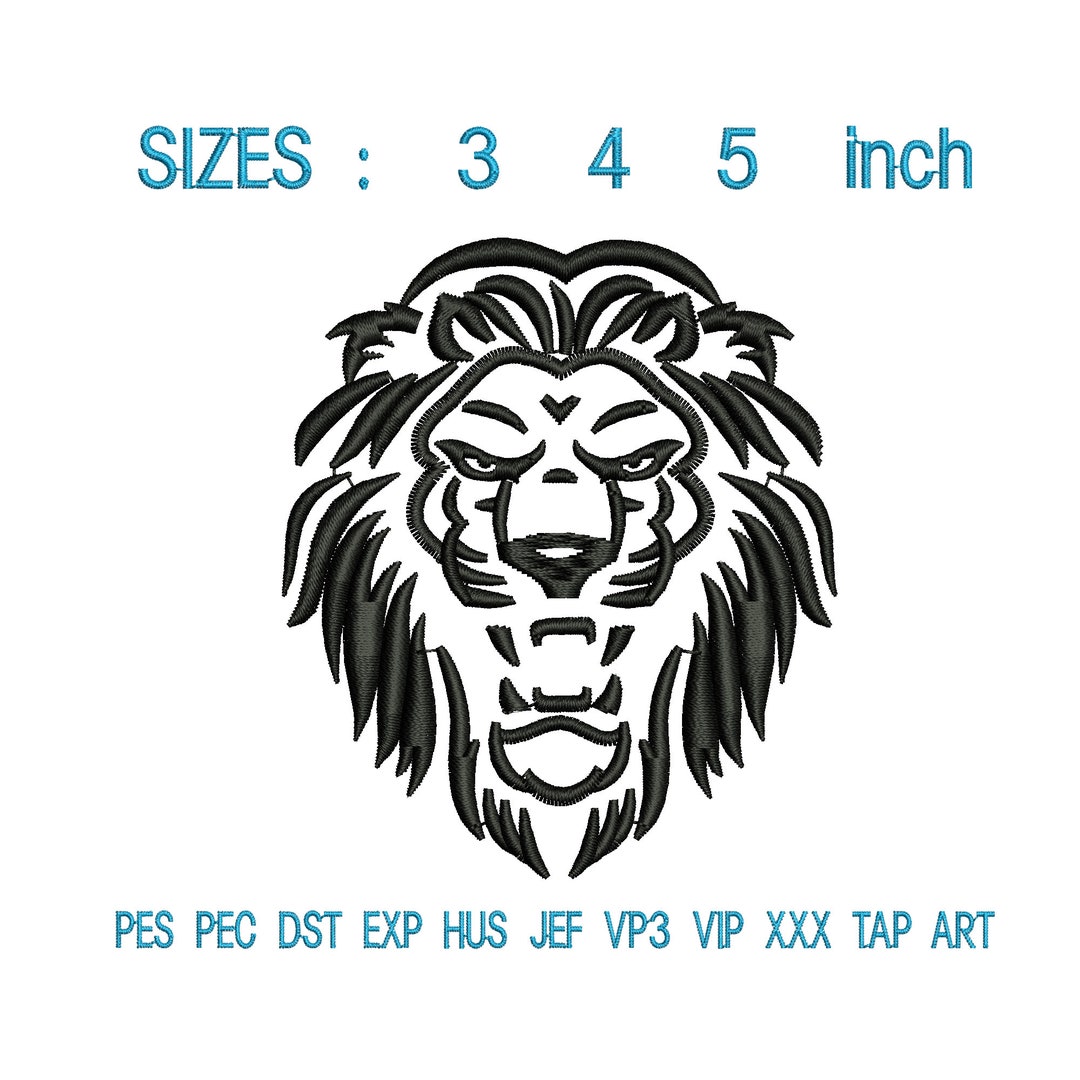 Lion Embroidery Design, Lion Embroidery Machine, Embroidery Lion Head ...