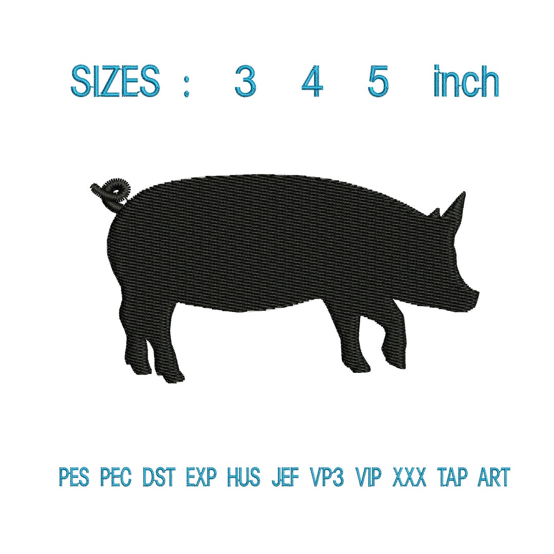 Pig Embroidery Design, Pig Embroidery Design , Embroidery Pig, Pig ...