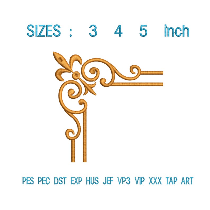 Corner Embroidery Design Corner Embroidery Machine | Etsy