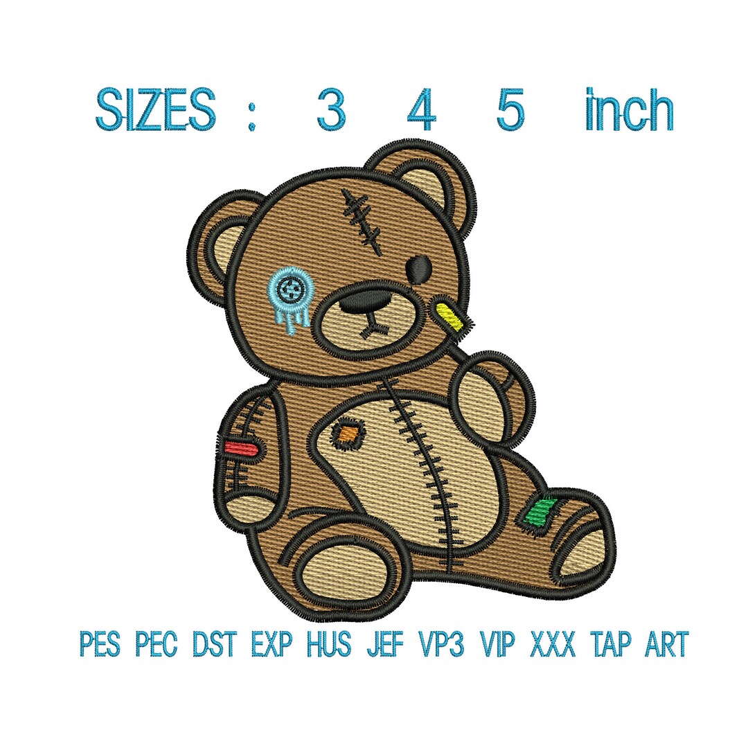 Bear Embroidery Design, Teddy Bear Embroidery Designs, Bear Embroidery ...