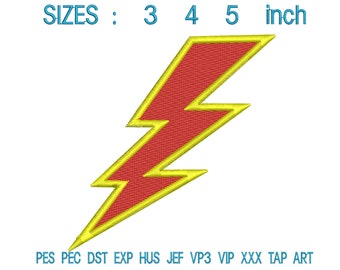 Lightning Embroidery Design Lightning Embroidery Machine - Etsy