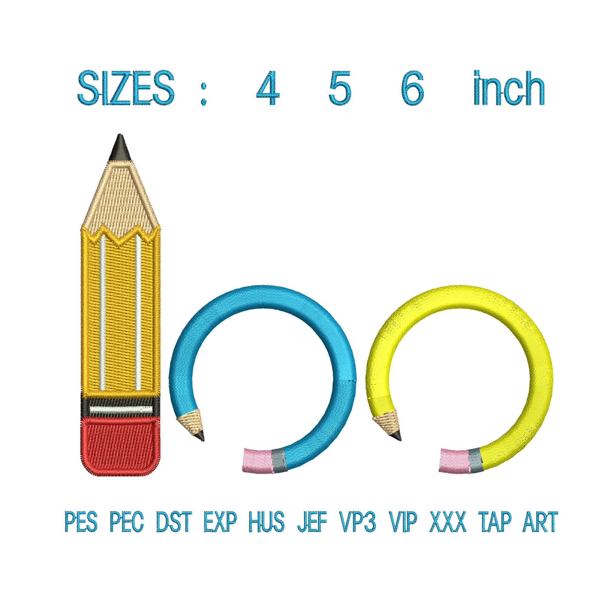 100 Days of School Embroidery Design 100 Days of School | Etsy