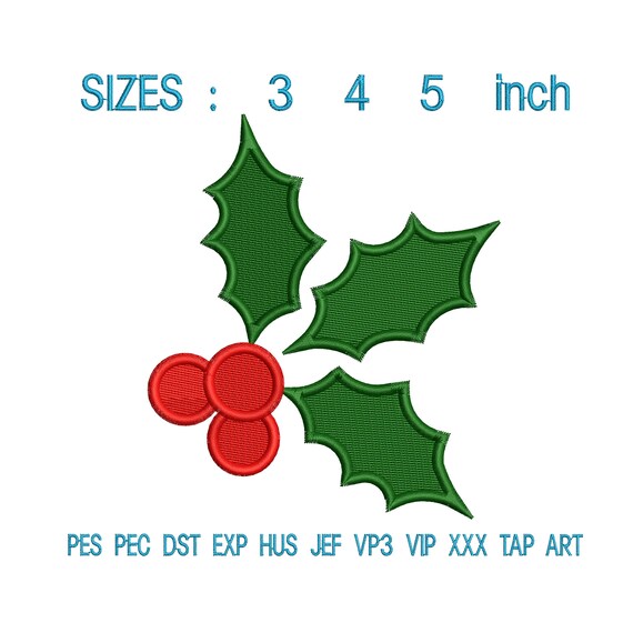 Mistletoe Embroidery Design Mistletoe Embroidery Machines | Etsy