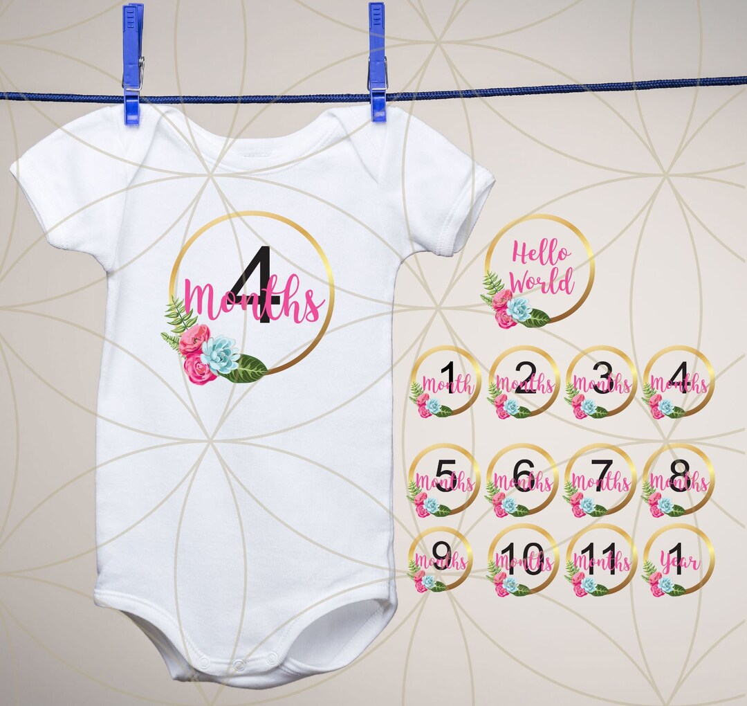Baby Milestones SVG | Monthly Milestones Svg | Hello World SVG | PNG ...
