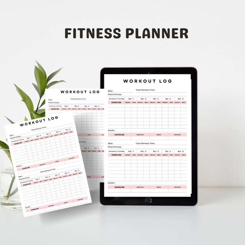 Printable Workout Log Printable Workout Planner Gym - Etsy