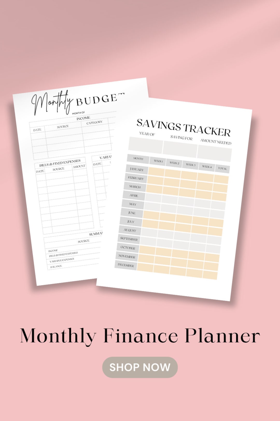 Digital Budget Planner, Digital Finance Planner, Paycheck Budget, Bi ...