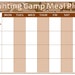 Hunting Camp / Trip Packing List and Meal Plan Printable Bundle - Etsy