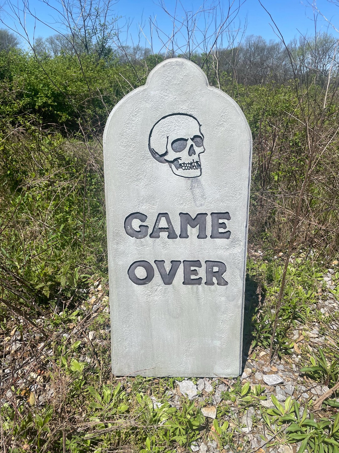 GAME OVER Large Tombstone - Etsy