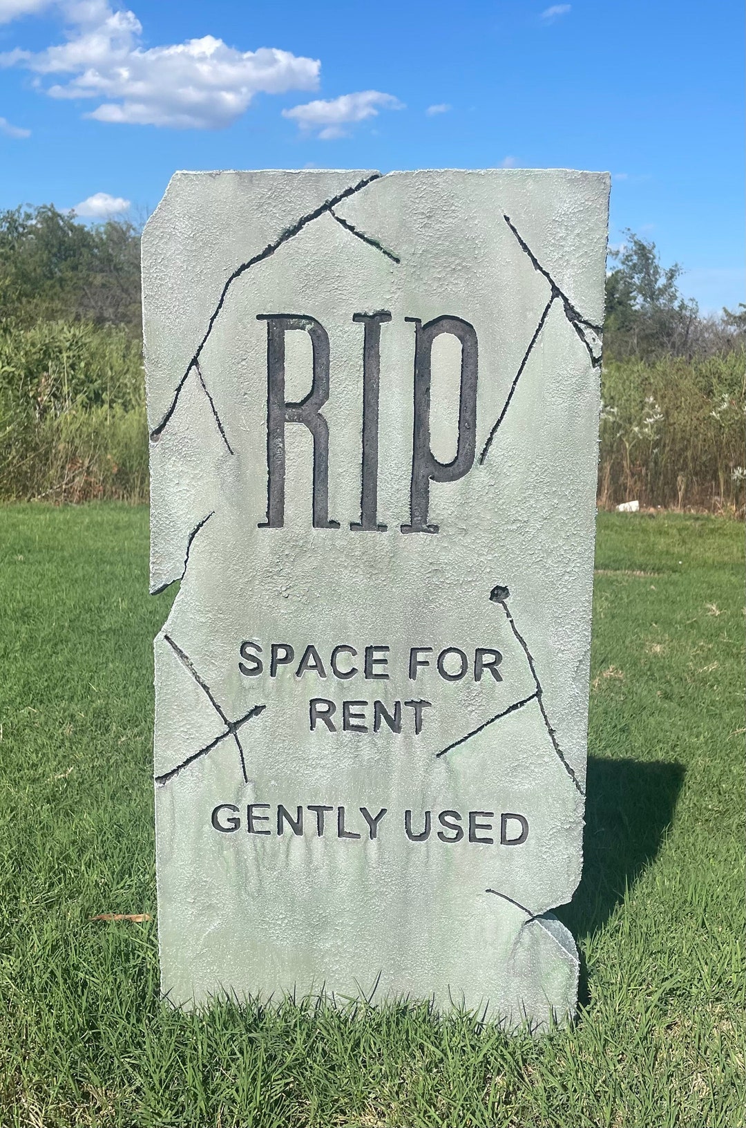 RIP Space for Rent Medium Tombstone - Etsy