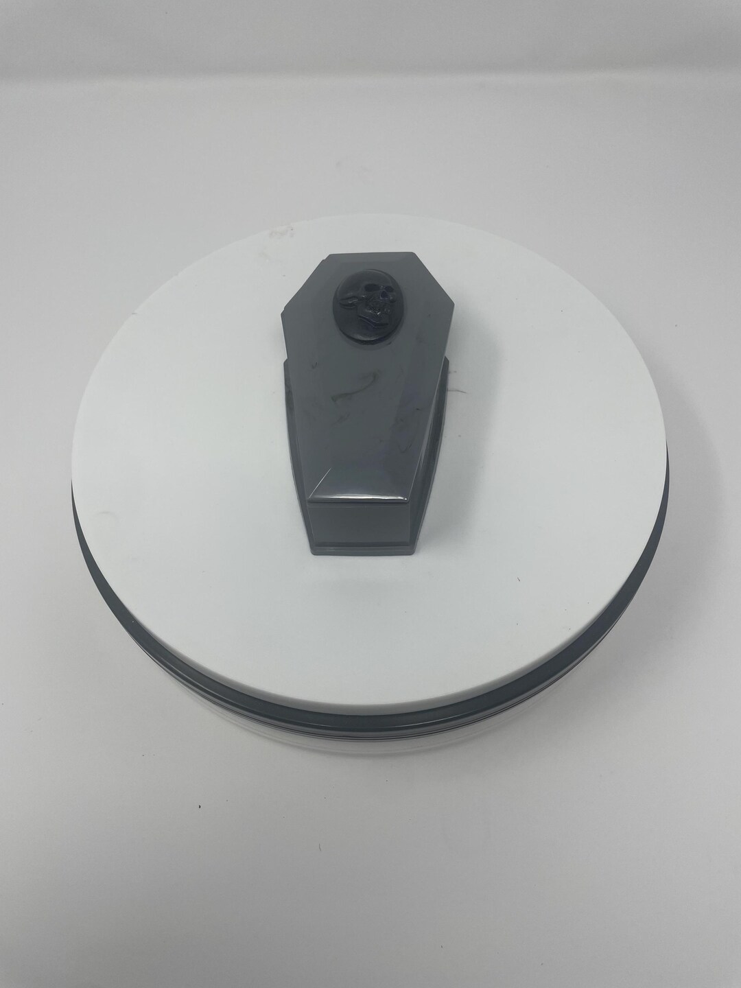 Gray Resin Coffin Box With Black Skull - Etsy