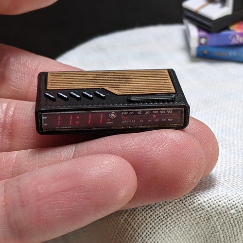 Mini 80's Alarm Clock Radio Retro Miniatures - Etsy