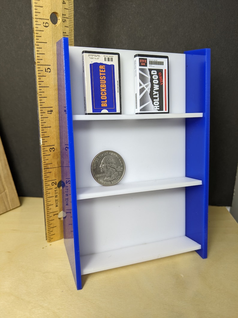 Mini Video Rental Store Display Shelf for 1:6 Scale Tapes, Mini VHS ...