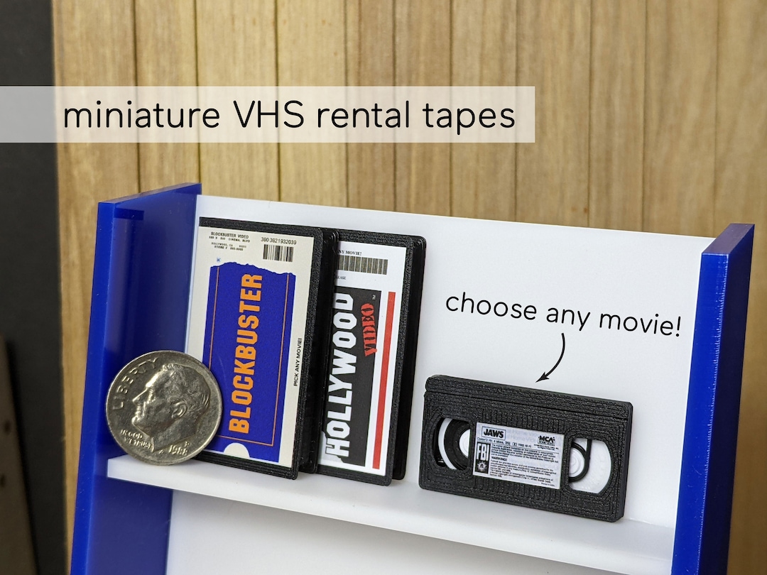 Mini Rental VHS Custom Tapes in 1/3, 1/6 and 1/12 Scale! Pick Any Movie ...