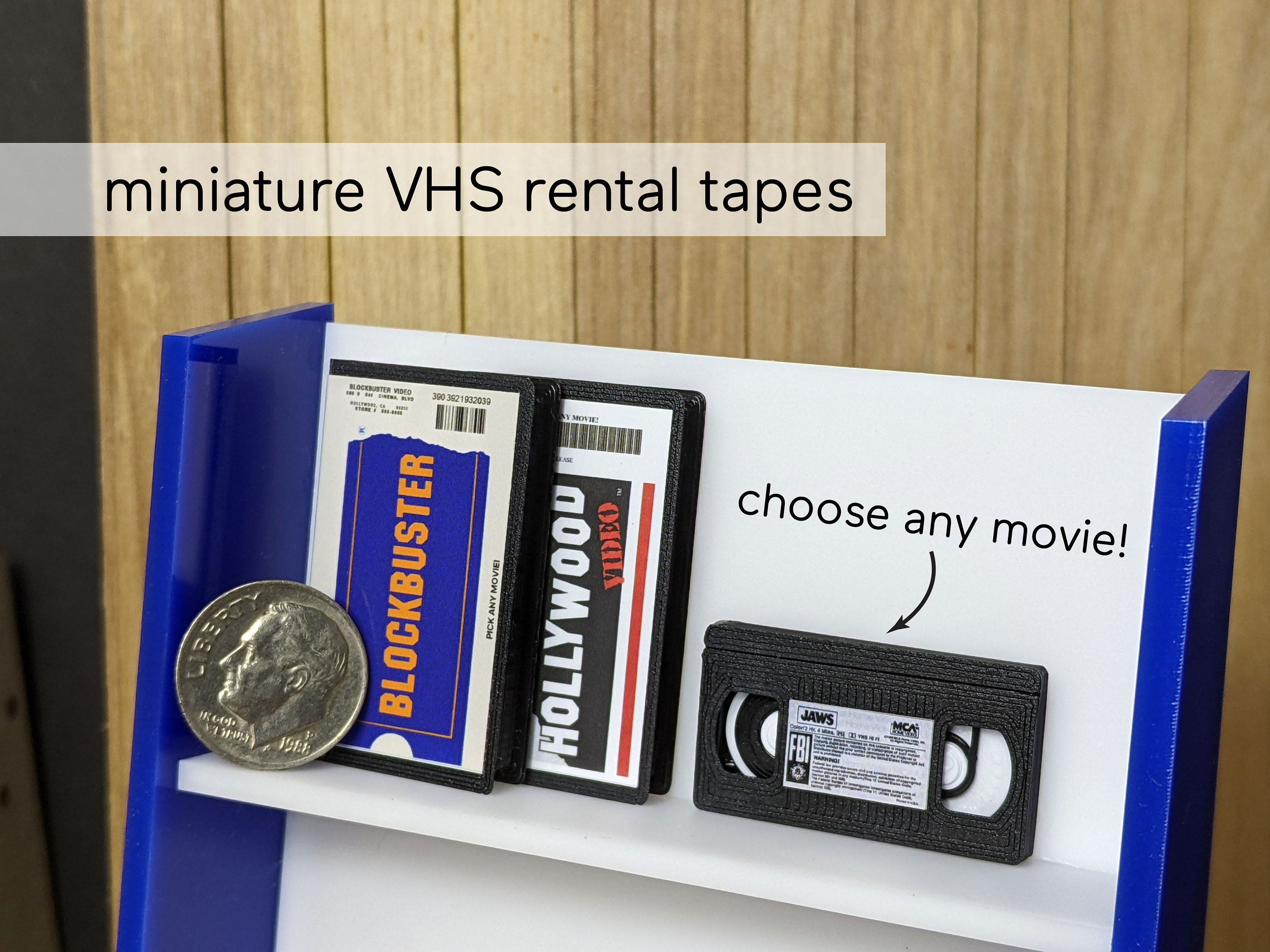 Mini Rental VHS Custom Tapes in 1/3, 1/6 and 1/12 Scale! Pick Any Movie ...