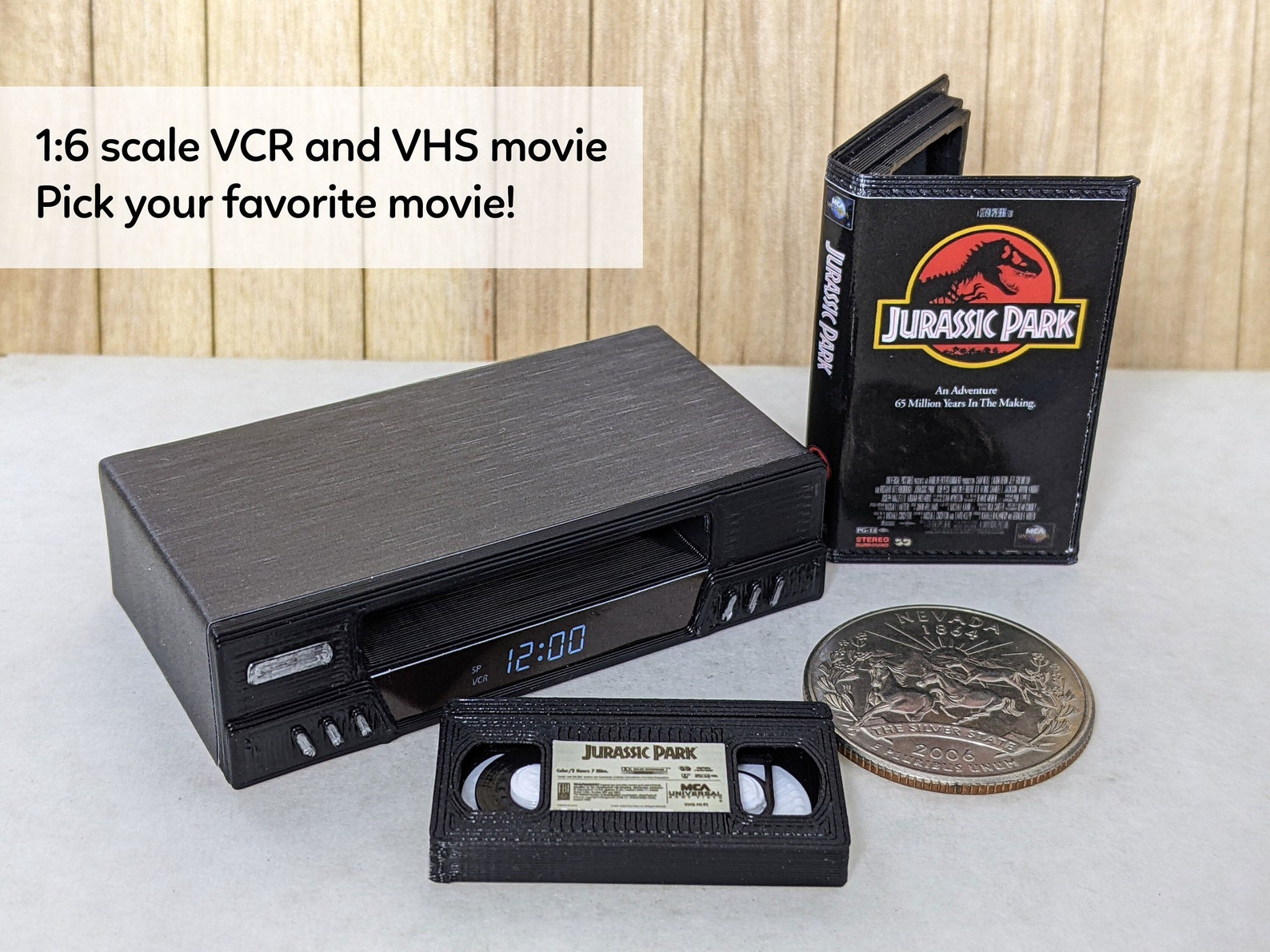 1:6 Scale VCR + Video Set, You Pick the Movie! Retro 80's 90's Movie ...