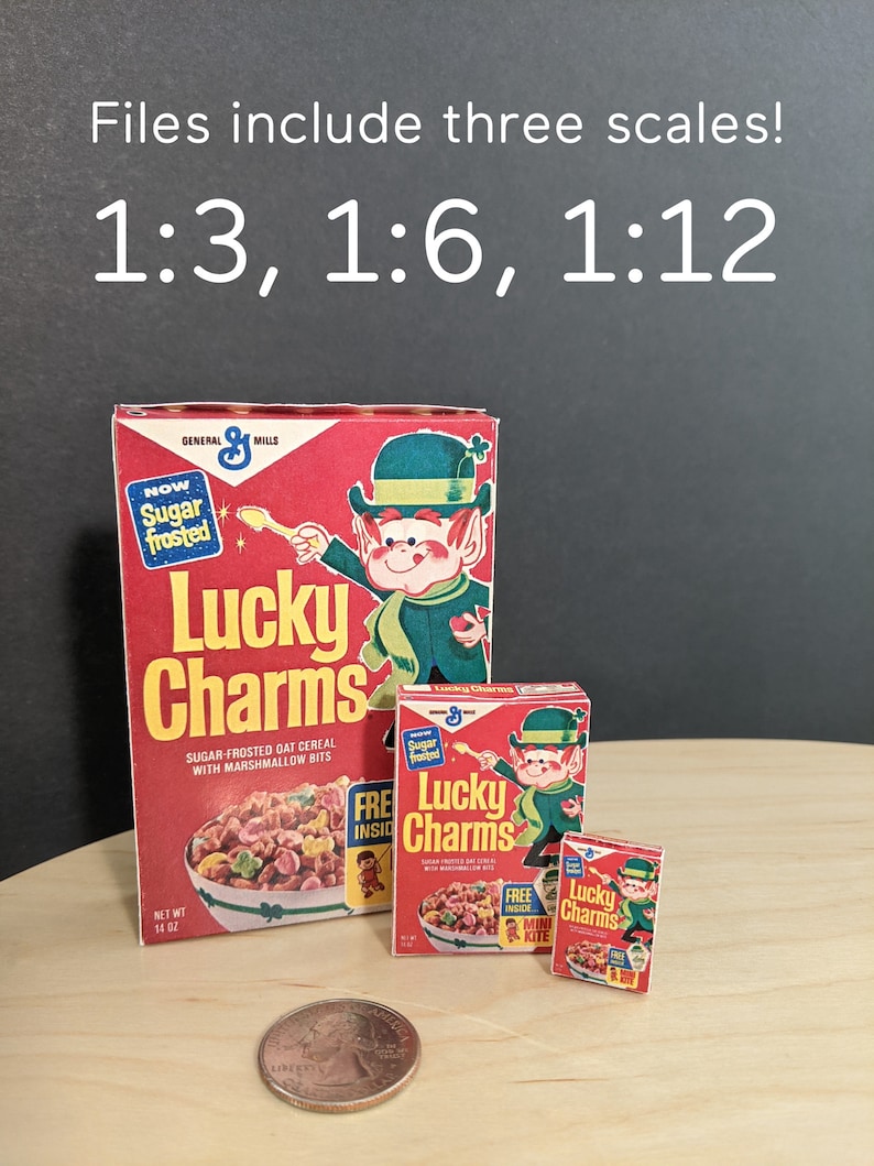 Vintage Cereal Boxes PDF Printable DIY Template Miniatures - Etsy
