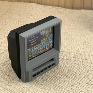 1:6 Mini TV/VCR Combo Set With Miniature VHS Tape, Doll One-sixth Scale ...