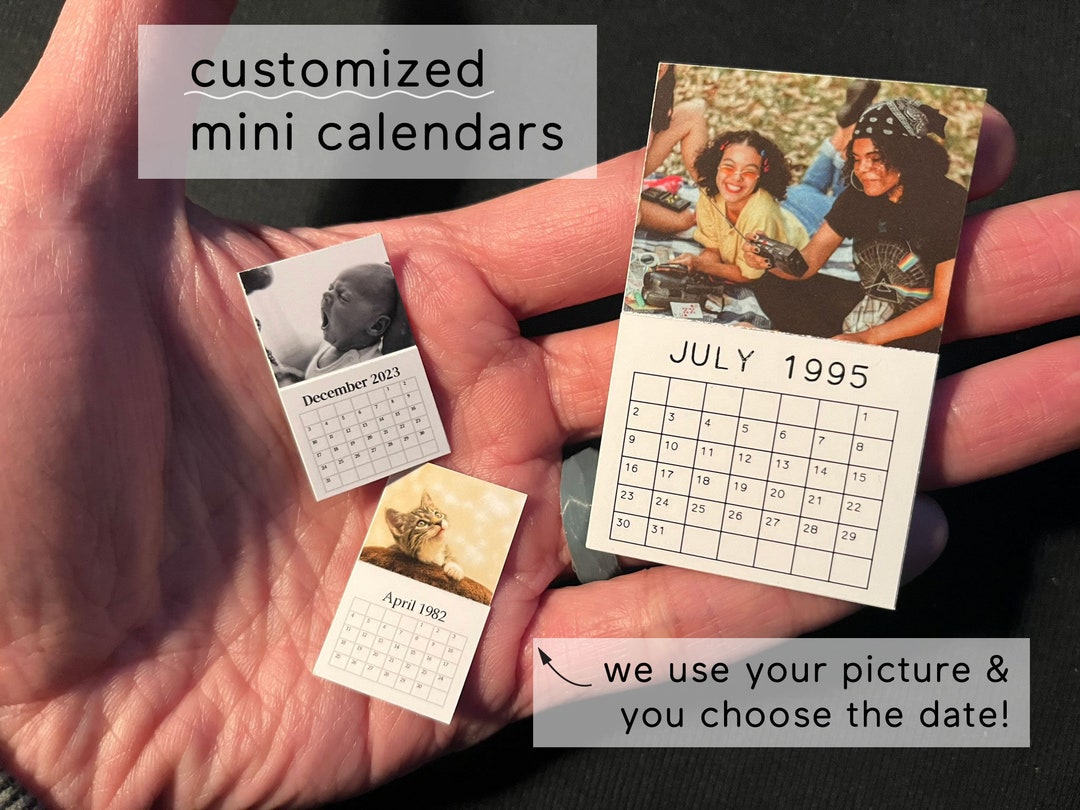Custom Miniature Calendar Page in 1:6 and 1-12 Scale for Dolls ...