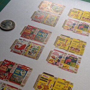Vintage Cereal Boxes PDF Printable DIY Template Miniatures Scales 1/3 ...