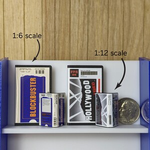 Mini Rental VHS Custom Tapes in 1/3, 1/6 and 1/12 Scale! Pick Any Movie ...