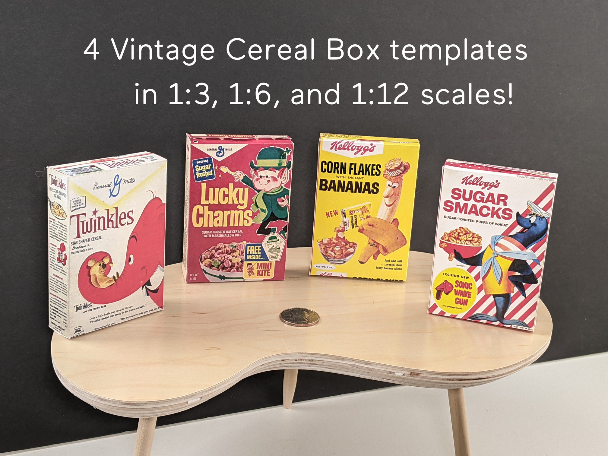 Vintage Cereal Boxes PDF Printable DIY Template Miniatures - Etsy Australia