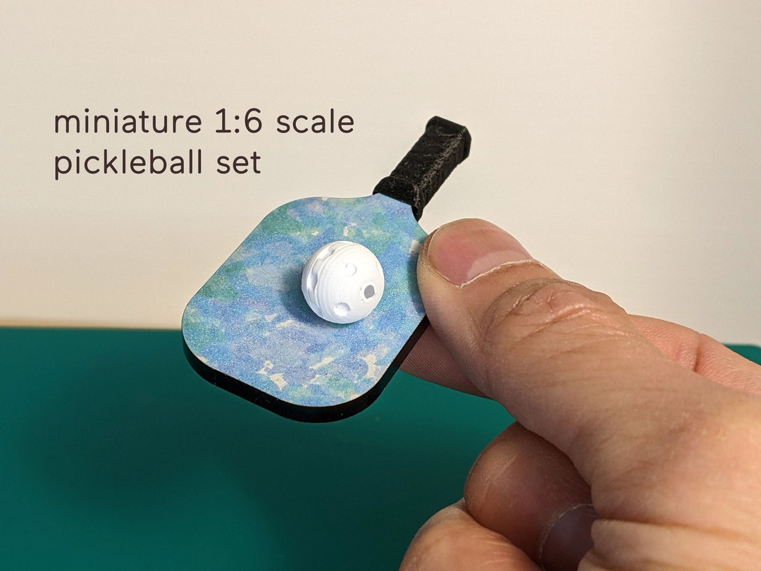 Mini Pickleball Paddle and Ball in 1:6 Scale for 12" Dolls/figures ...
