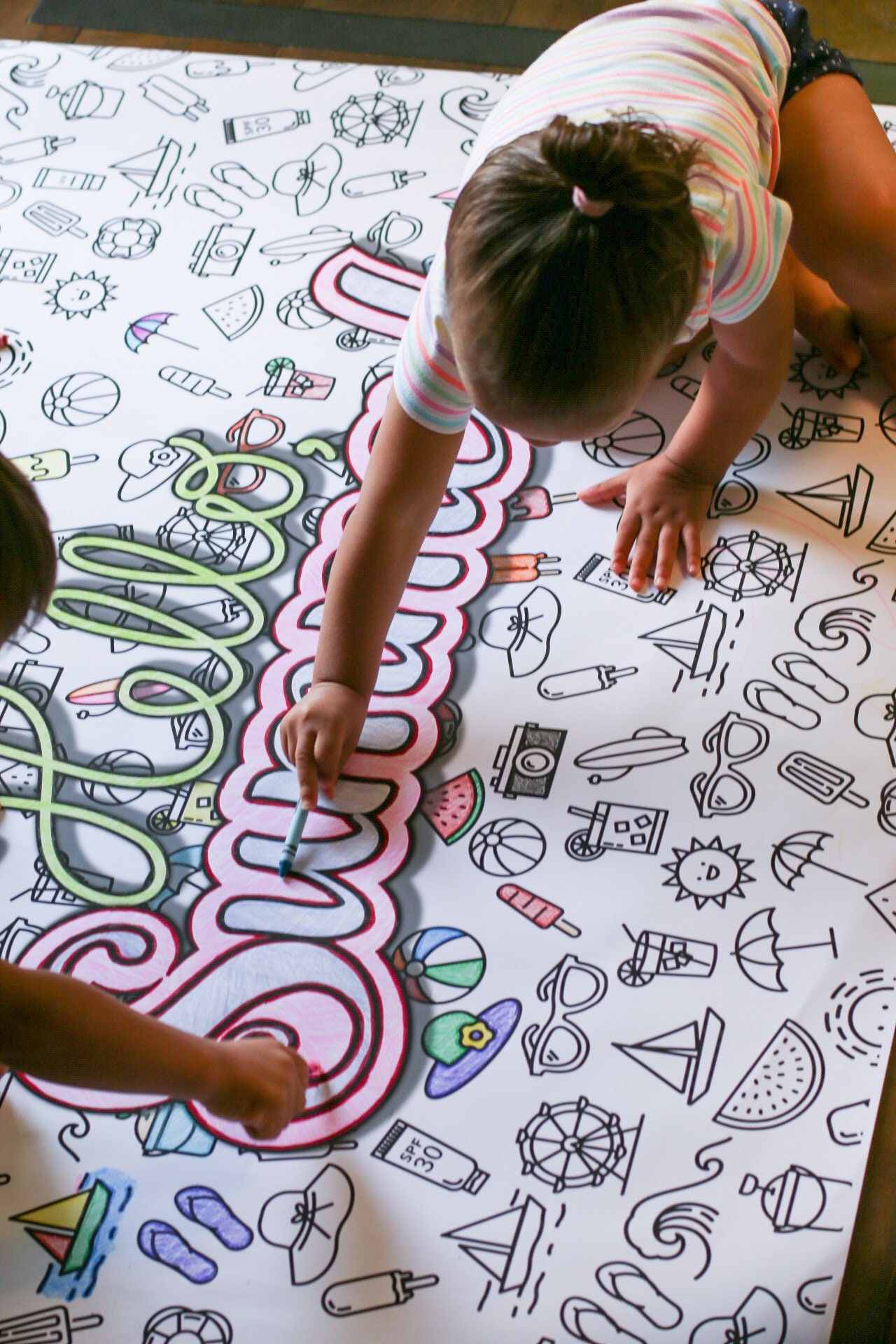 Hello Summer Coloring Poster - Etsy