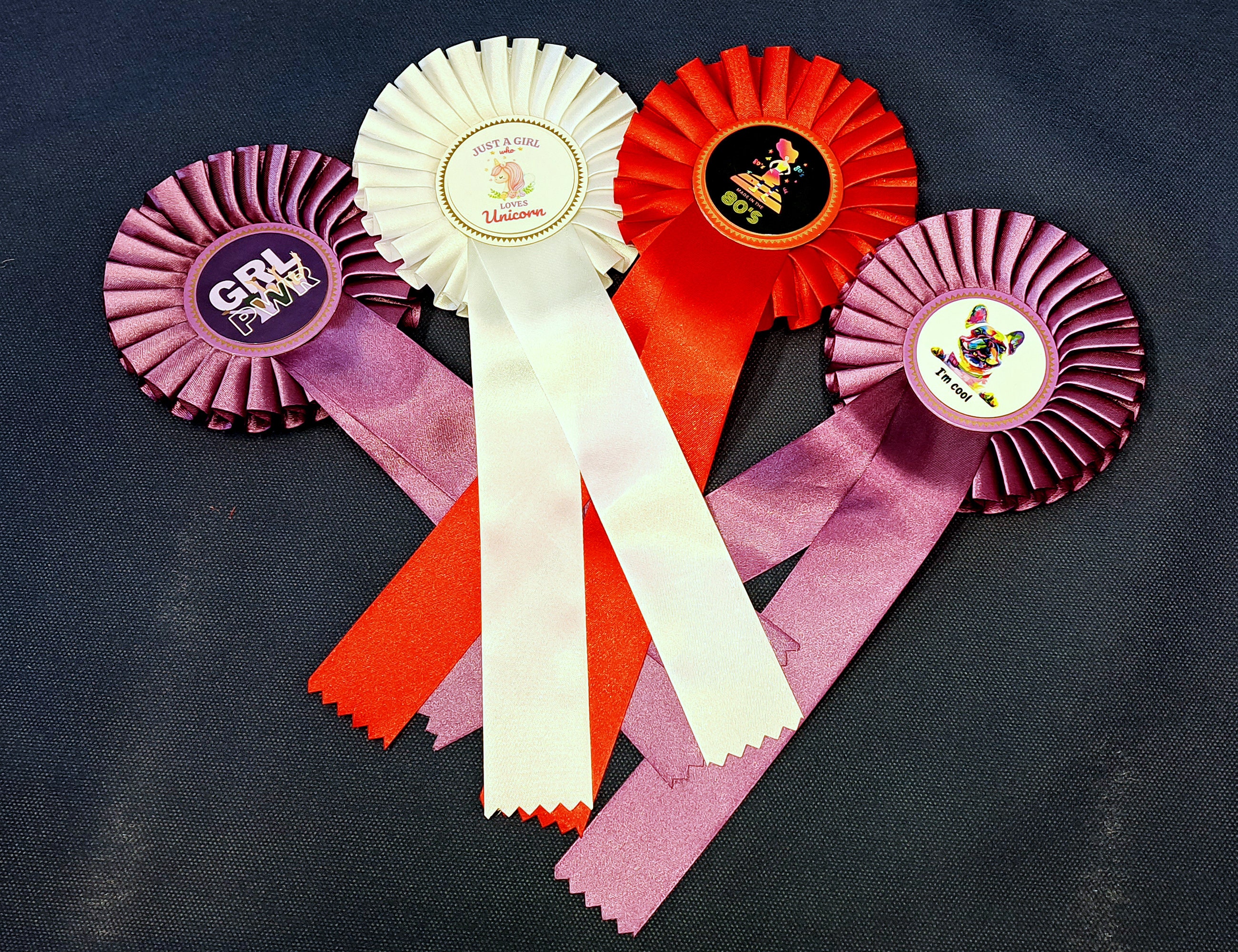 Customized Rosette Ribbon Award With Your Photo/ Text or Choose Design ...