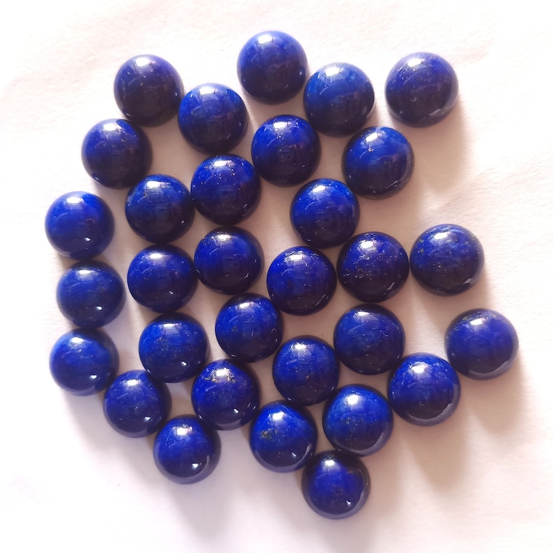 AAA Natural Lapis Lazuli Round Cabochon Flat Back Loose | Etsy