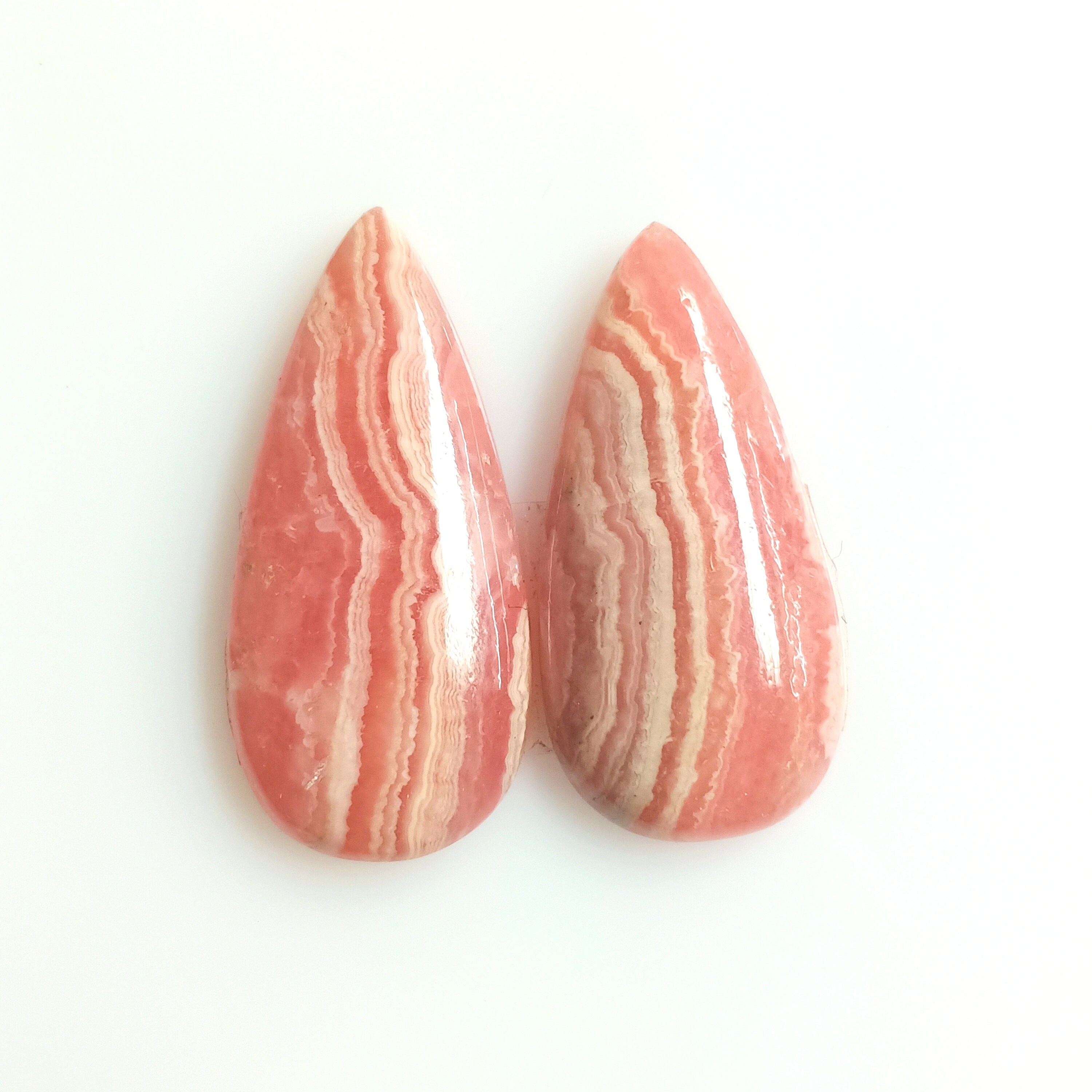 AAA Quality Natural Rhodochrosite Cabochon Pair 29x14mm Pear - Etsy UK
