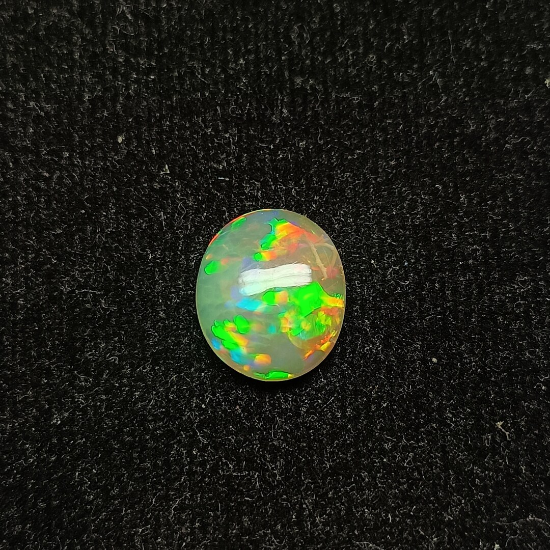 Amazing Honeycomb Fire Pattern Ethiopian Opal, Oval Cabochon, Size ...