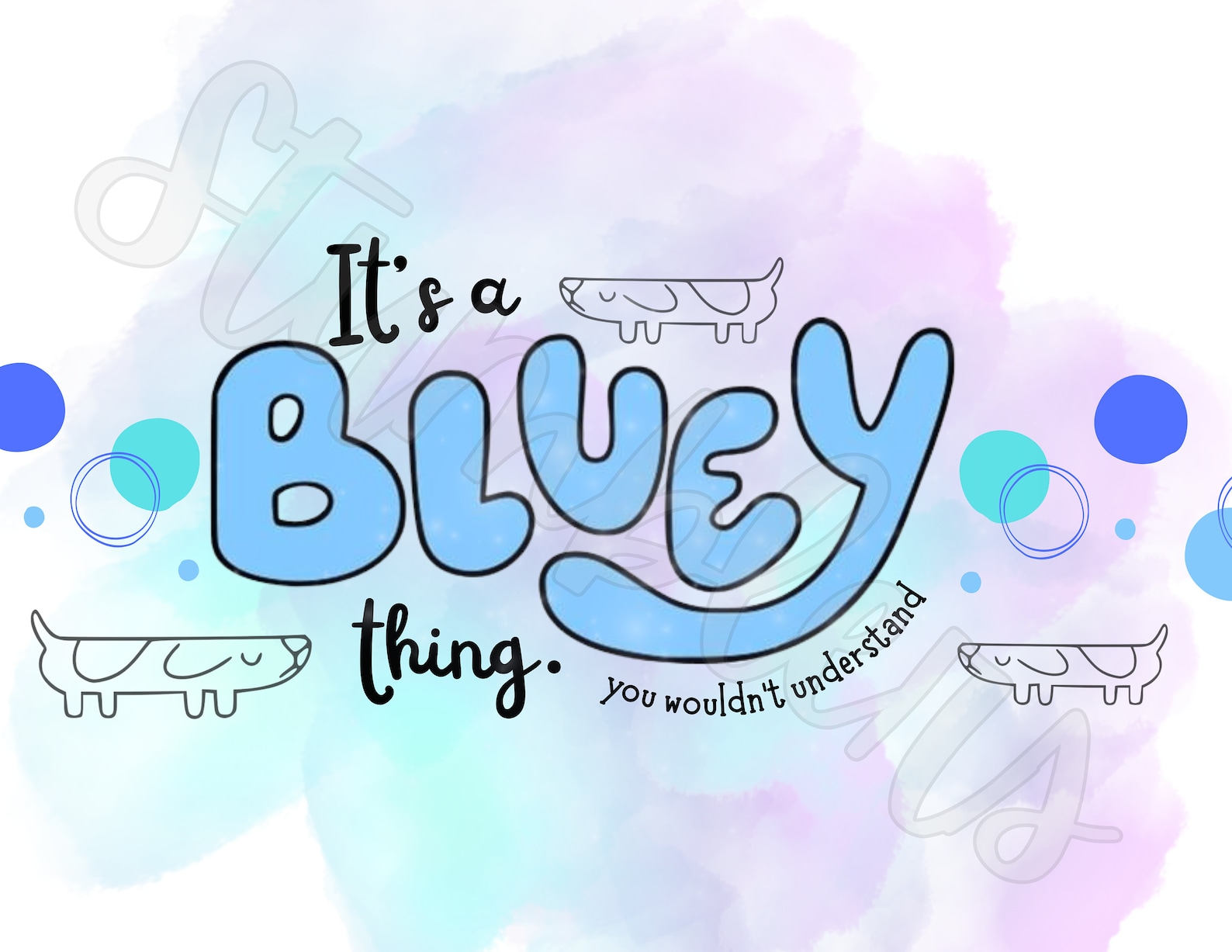 Bluey Longdog Print - Etsy