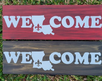Welcome Sign Louisiana - Etsy