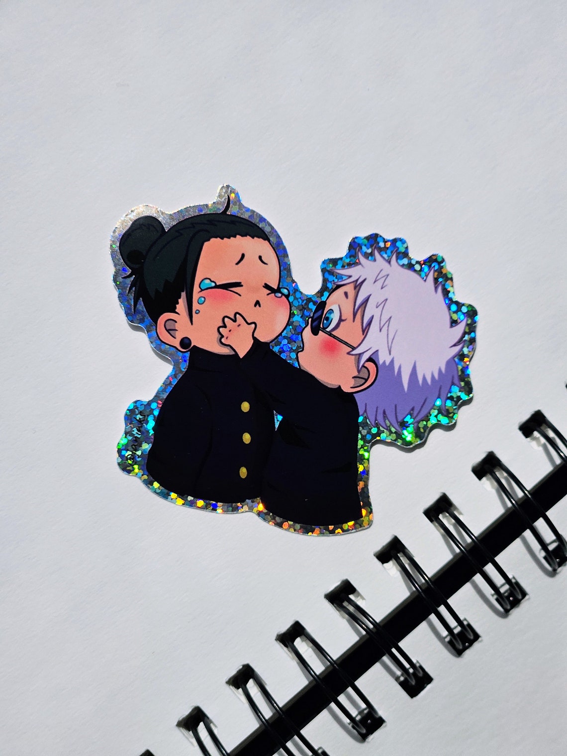 Gojo X Geto Sticker Jujutsu Kaisen Holographic Glitter Waterproof Anime ...