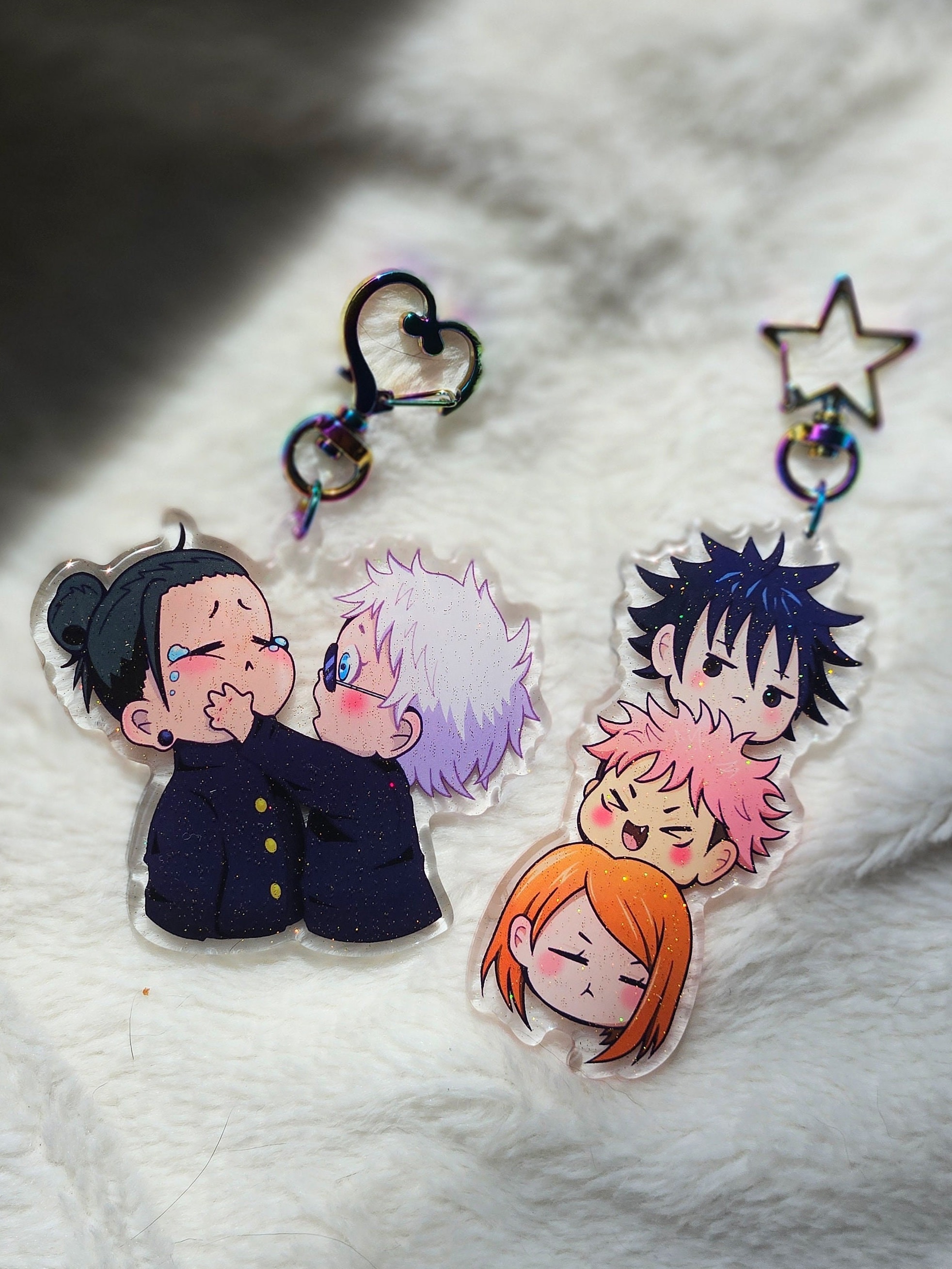 Jujutsu Kaisen Key Charm | Gojo X Geto |glitter Acrylic | Bag Charm ...