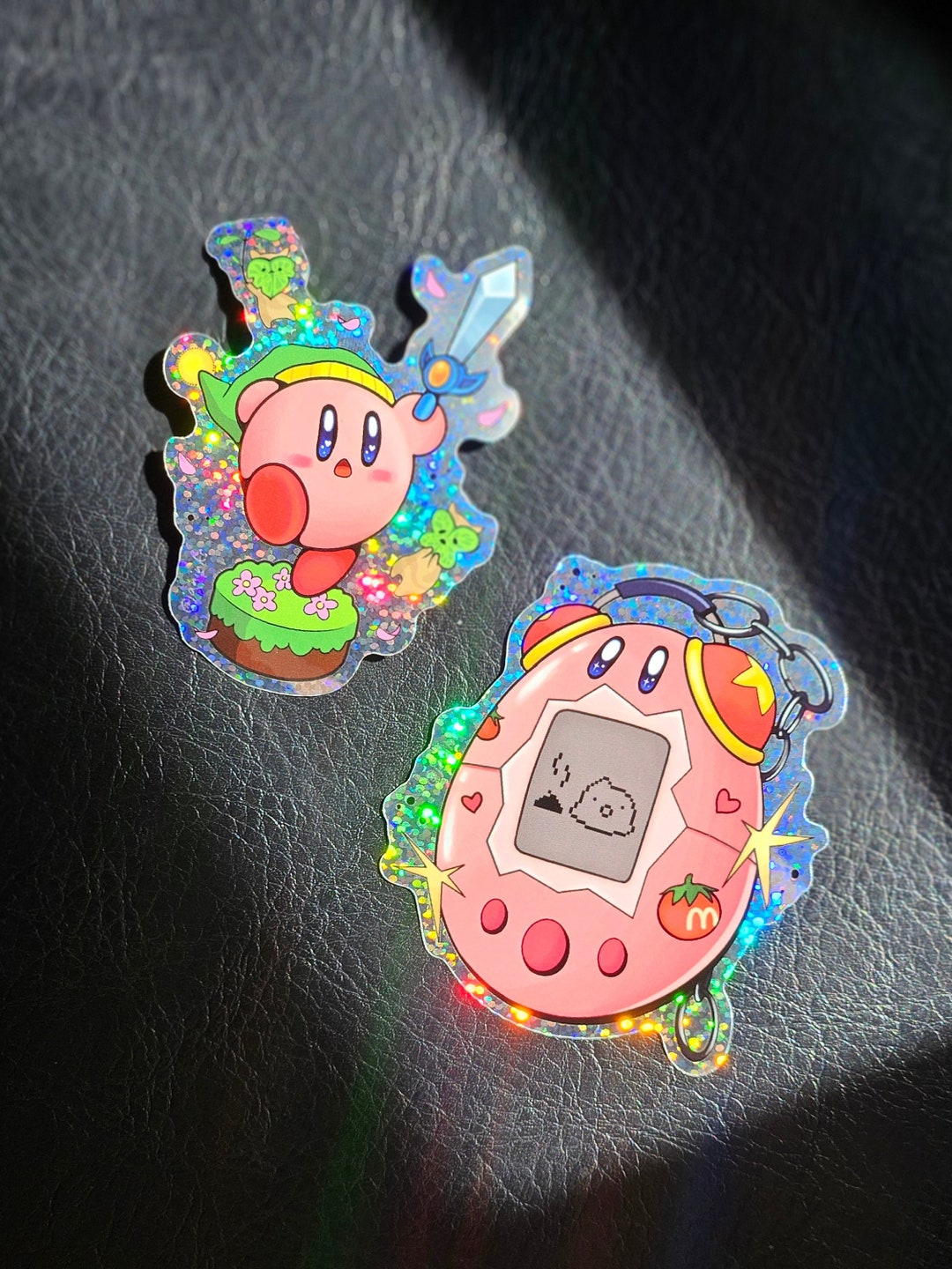 Kirby Sticker | Holographic Glitter | Waterproof | Cute Kawaii for ...