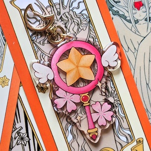 Cardcaptor Sakura Key Charm | Glitter Acrylic | Bag Charm | Keychain ...