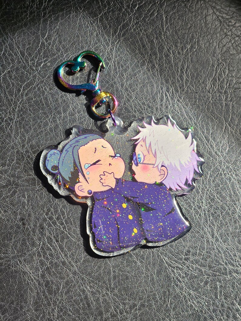 Jujutsu Kaisen Key Charm | Gojo X Geto |glitter Acrylic | Bag Charm ...