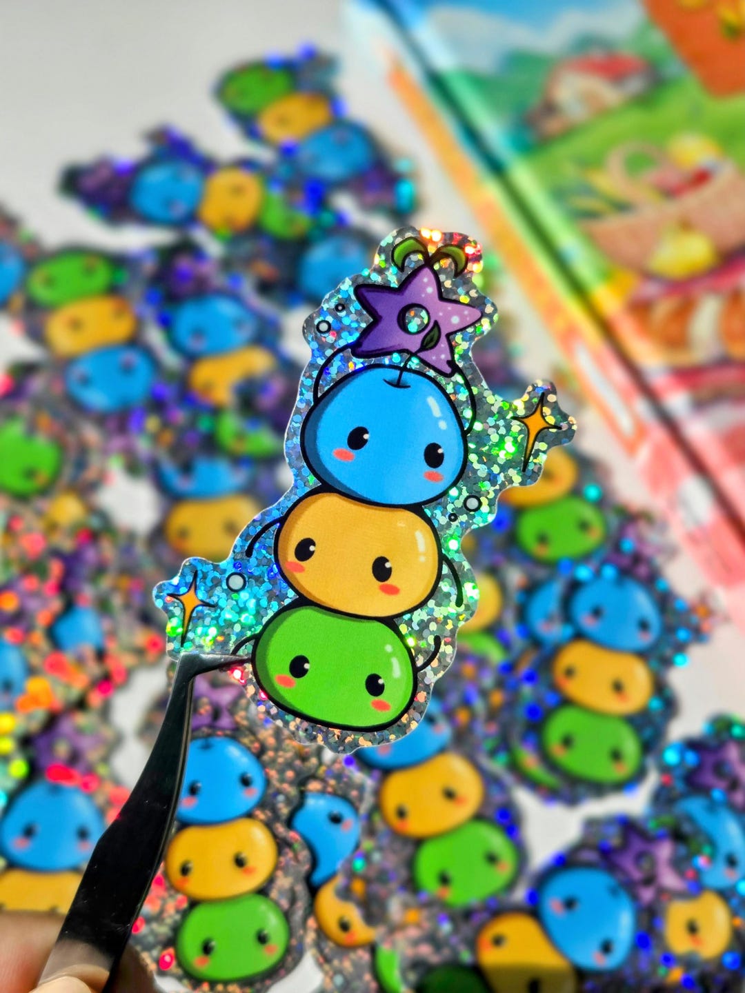 Junimo Stardew Valley Sticker: Holographic Glitter, Waterproof Vinyl ...