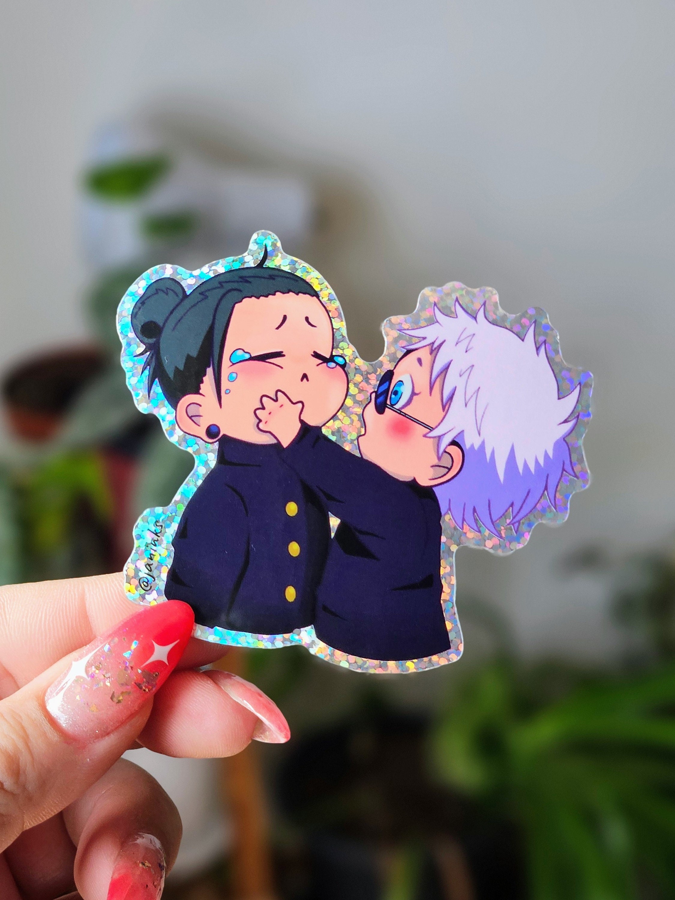 Gojo X Geto Sticker | Jujutsu Kaisen | Holographic Glitter | Waterproof ...