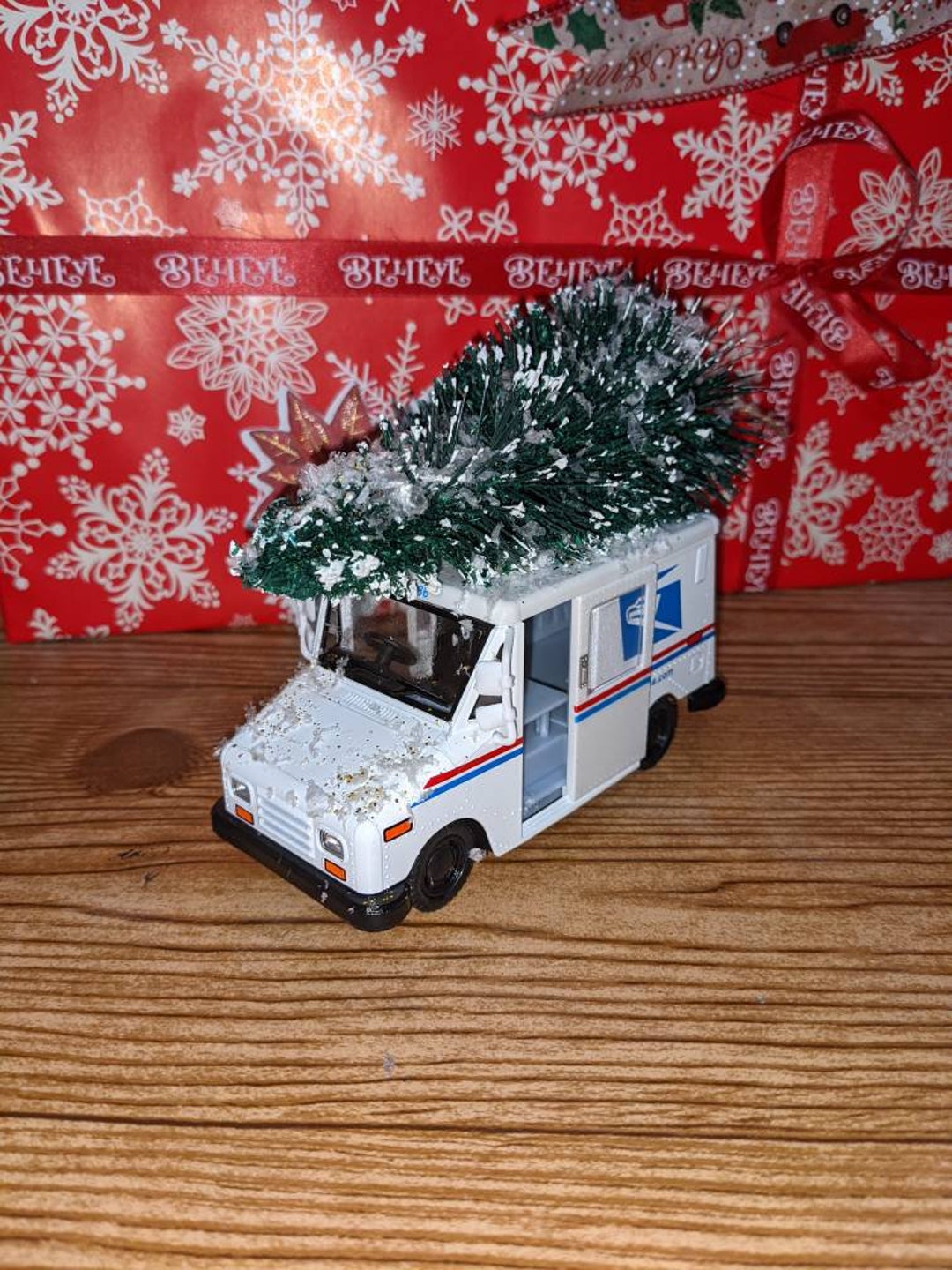 USPS Postal Truck With Tree Christmas Ornament Postal Worker - Etsy