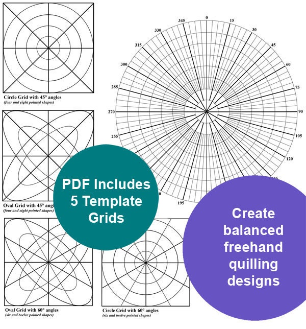 Quilling Grids PDF Templates | PDF Pattern Download | Quilling ...