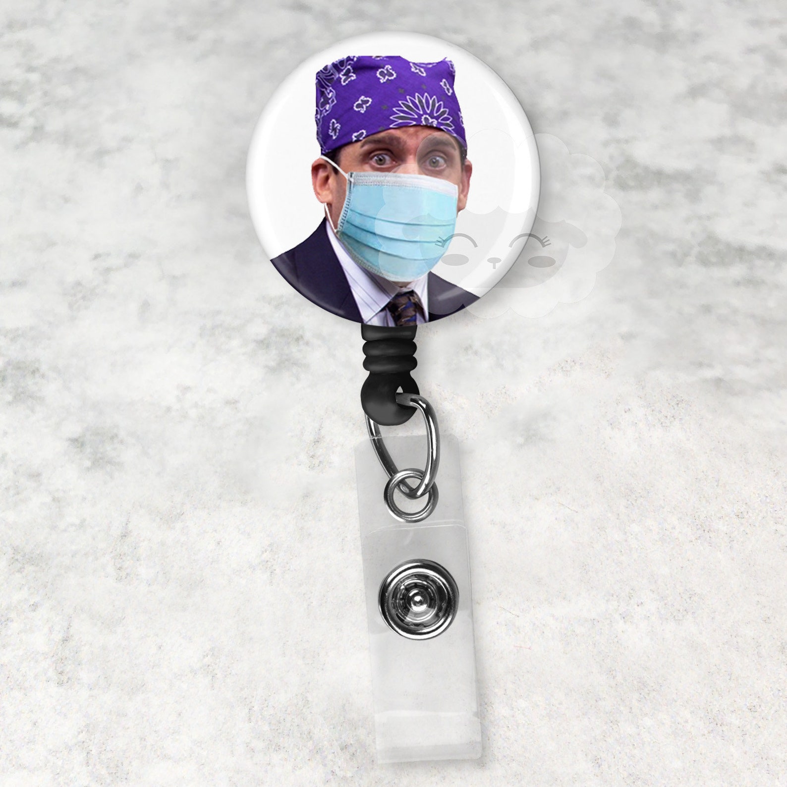 Prison Mike Badge Reel the Office Wear a Mask | Etsy