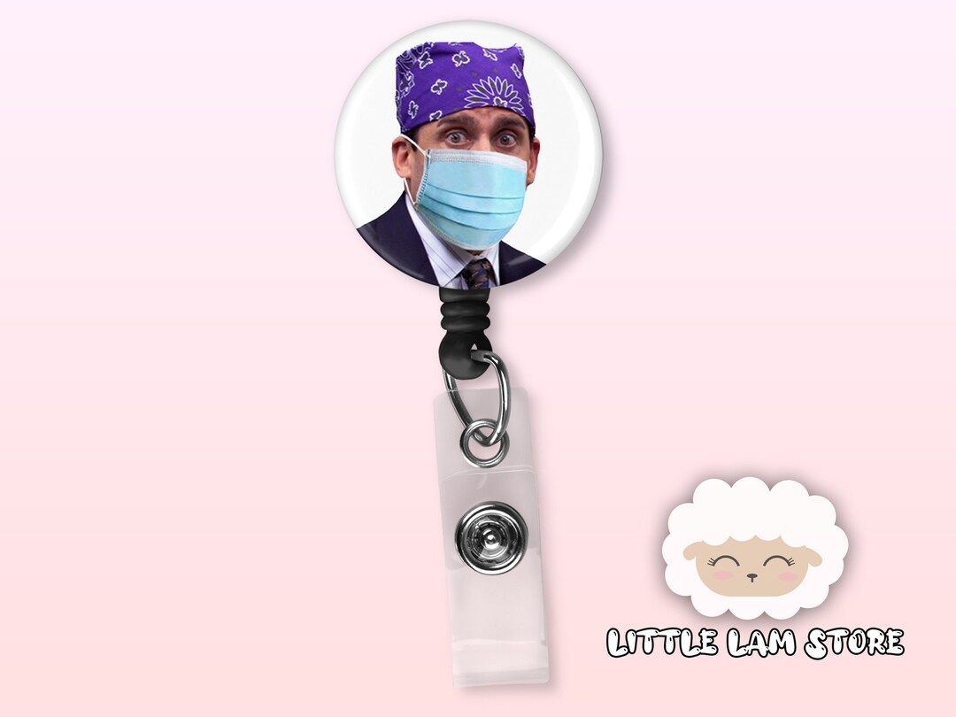 Prison Mike Badge Reel | the Office | Wear a Mask | Retractable Badge ...